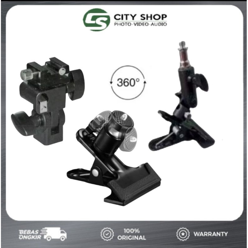 Jual Bracket Holder Mount Jepit Lampu LED Studio for Godox P260 ...