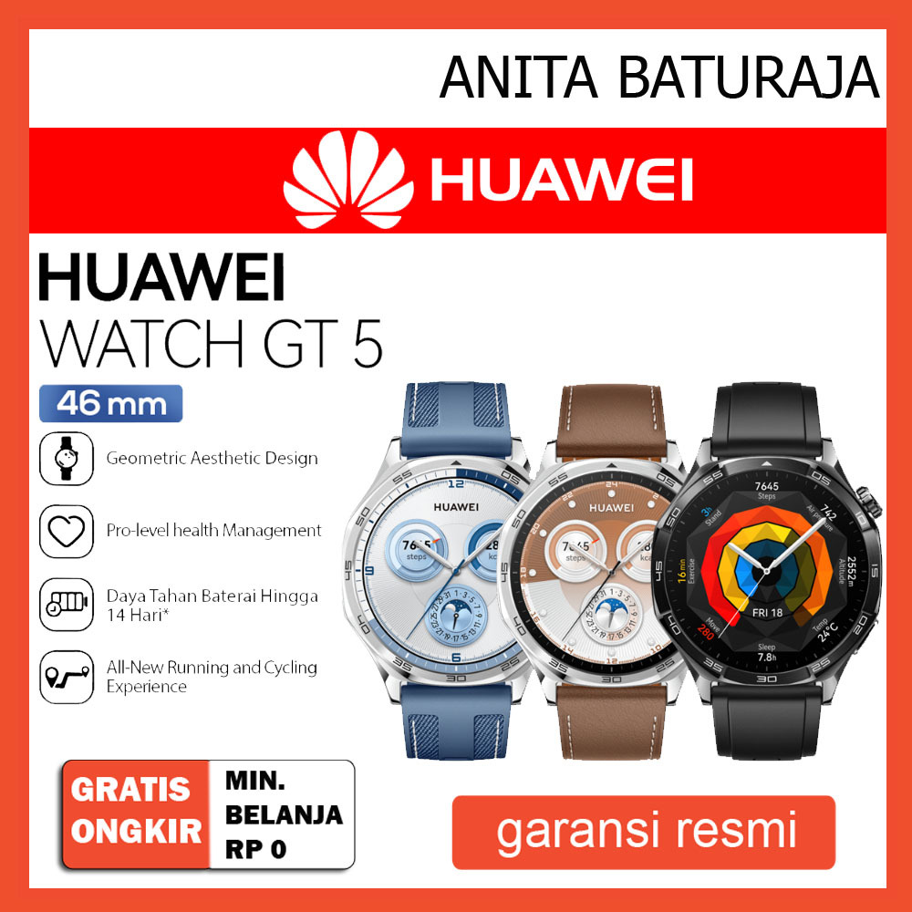 Jual Huawei Watch GT5 / GT5 Pro 46mm Smartwatch Garansi Resmi | Shopee ...