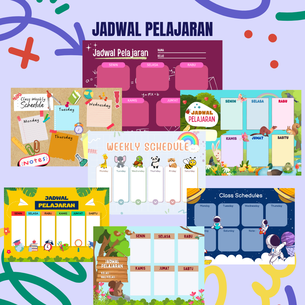 Jual Poster Jadwal Pelajaran - Poster Sekolah - Jadwal Pelajaran ...
