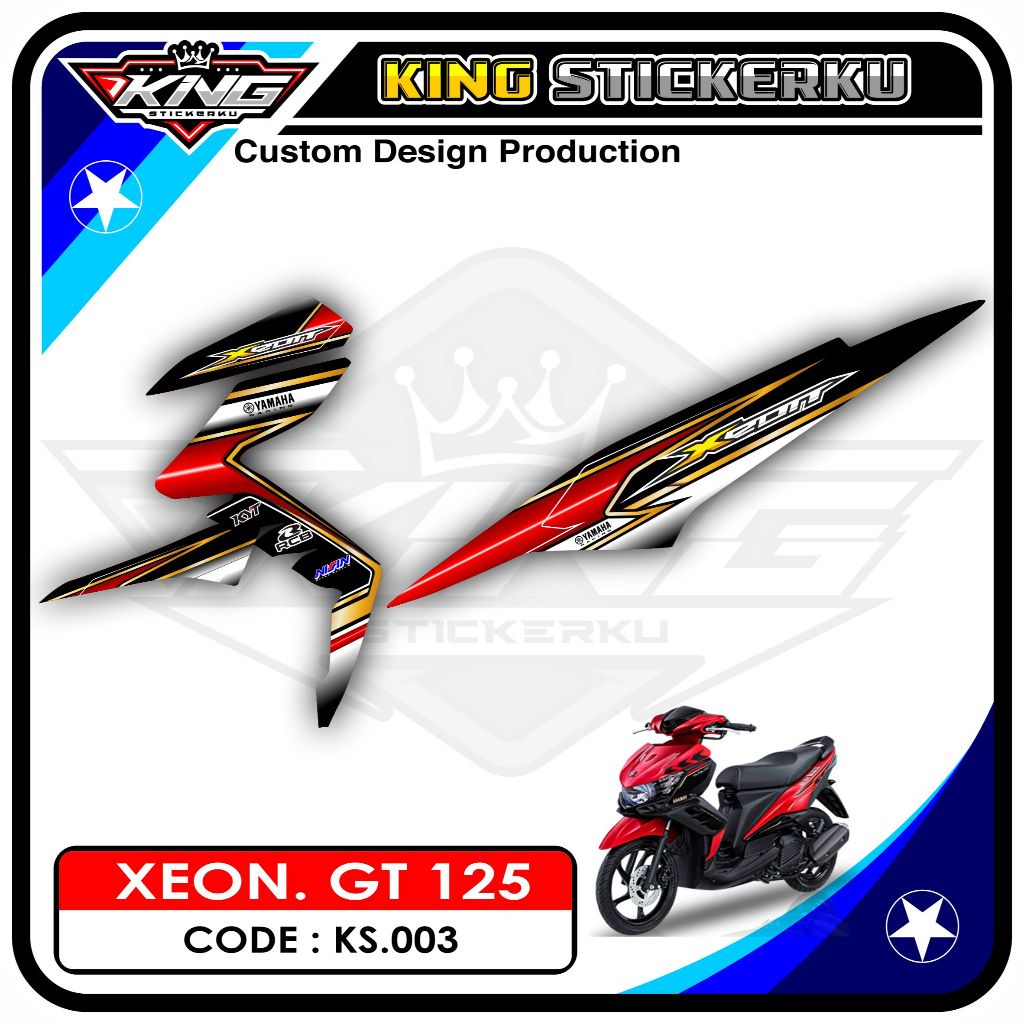 Jual Stiker Xeon GT 125 - Decal Sticker Striping Standar Xeon GT 125 ...