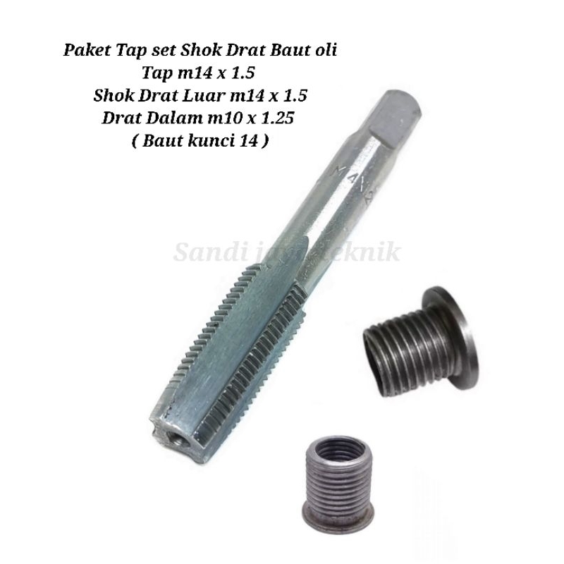 Jual Paket Tap set Shok Drat Baut Tap oli Tap m14x1.5 Shok Drat Luar ...