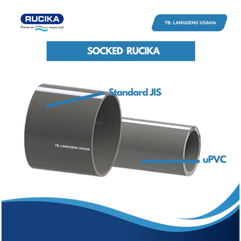 Jual SOCK LURUS SOCKET RUCIKA sambungan Instalasi Saluran Pipa Air ...