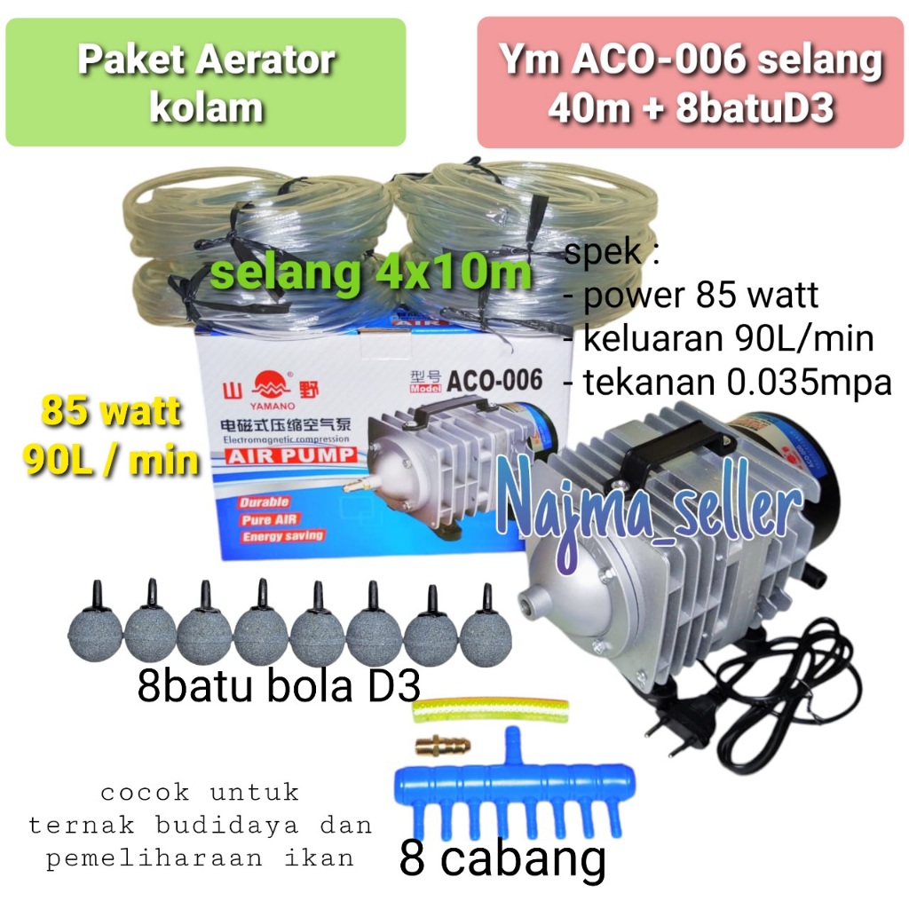 Jual *NAJMASELLER* || Paket Aerator Kolam 8 Lubang Yamano ACO-006 ...