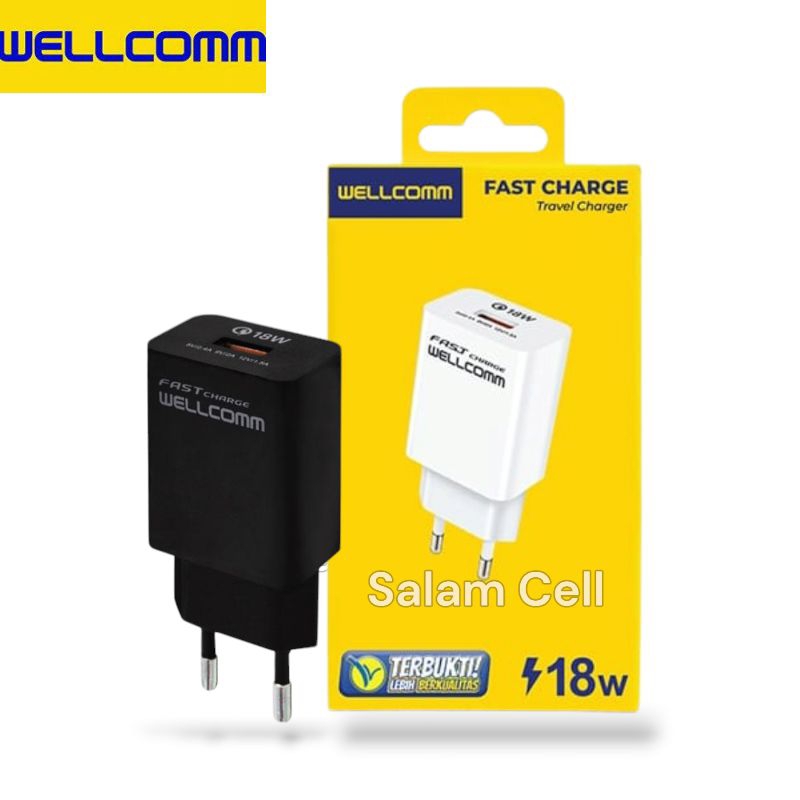 Jual Charger Hp Micro Usb dan Type-C 18W Fast Charge WELLCOMM Original ...