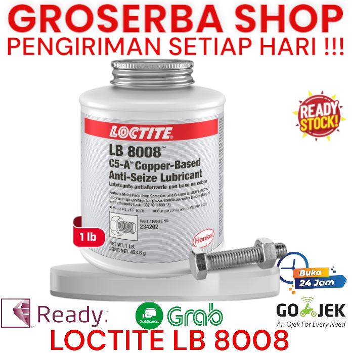 Jual LOCTITE LB 8008 C5A Copper Anti Seize - LOCTITE 51007 LB8008 453 ...
