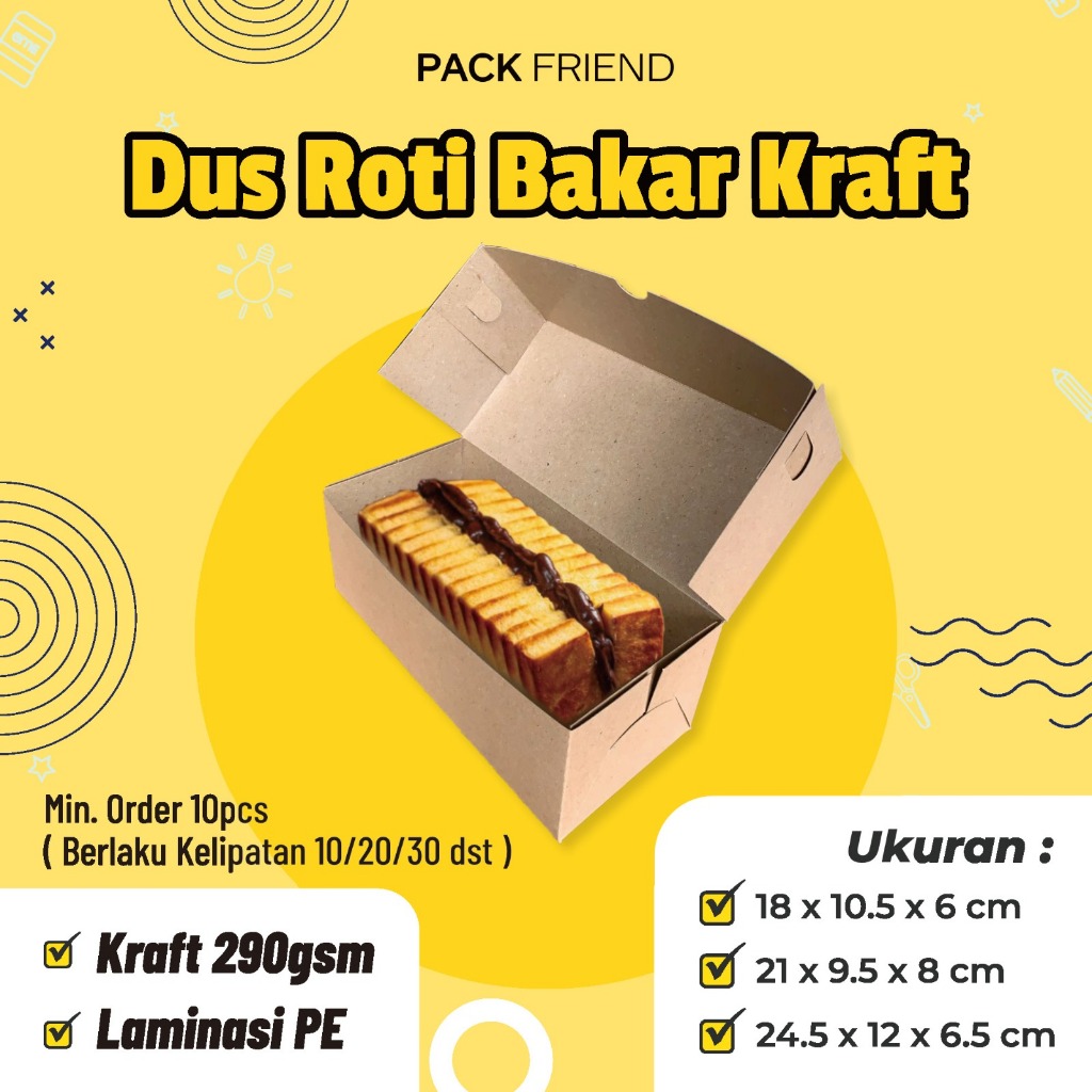 Jual Box Roti Bakar/ Kemasan Roti Bakar/ Dus Roti Bakar | Shopee Indonesia