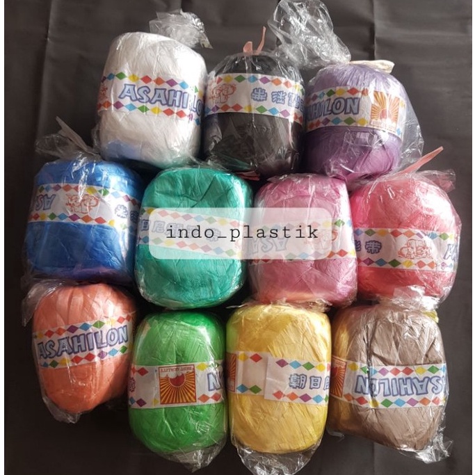 Jual Serbu sekarang Tali Rafia Halus lon Warna Warni Tali Rafia rajut ...