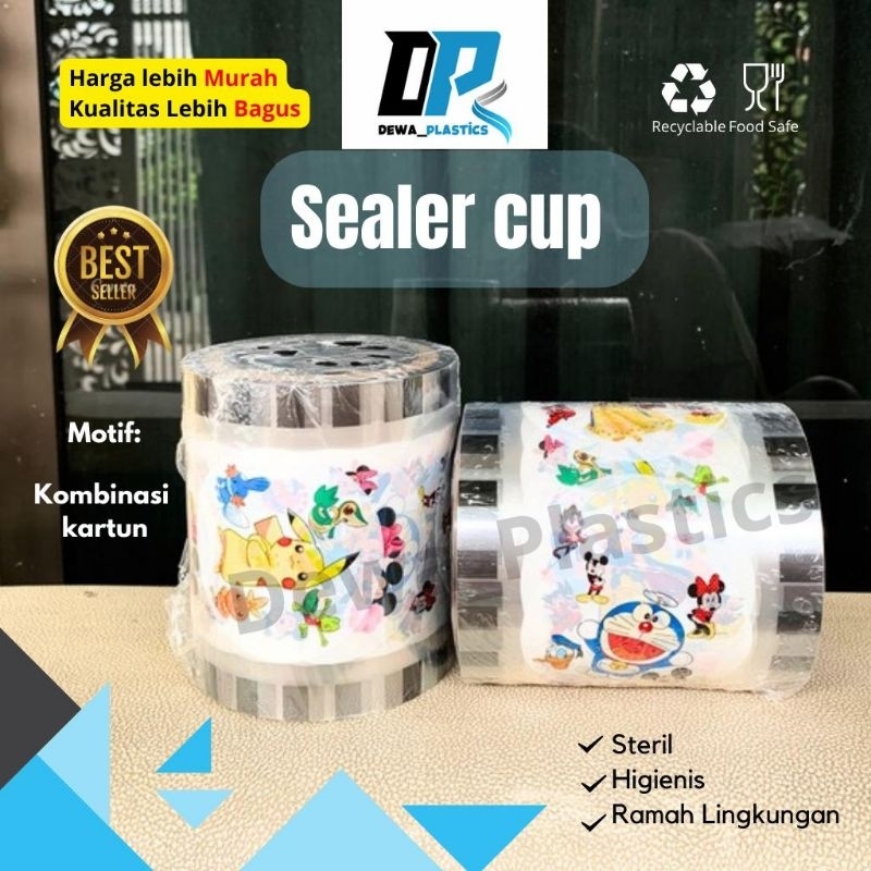 Jual PLASTIK LID CUP SEALER CUP KARAKTER PLASTIK SEAL -+1000 Gelas/Roll ...