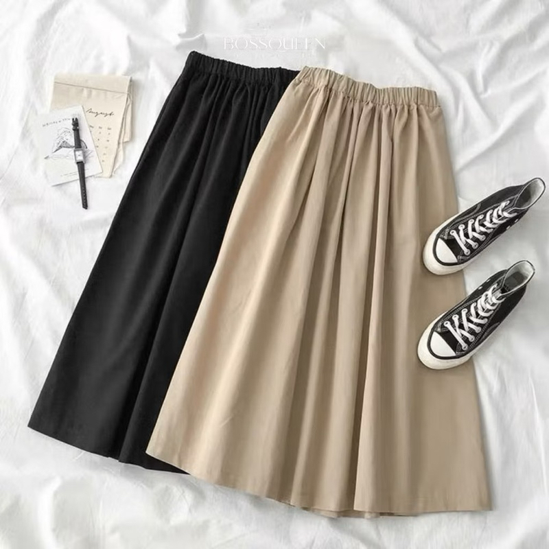 Jual ROK BAWAHAN WANITA MAYUNG CRINKLE ADA SAKU ROK DAILY ROK SEKOLAH ...