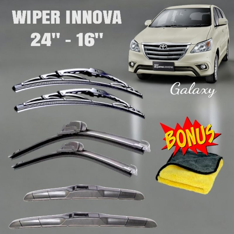 Jual Wiper Kipas Kaca Mobil - Khusus Innova Ukuran 24 - 16 | Shopee ...