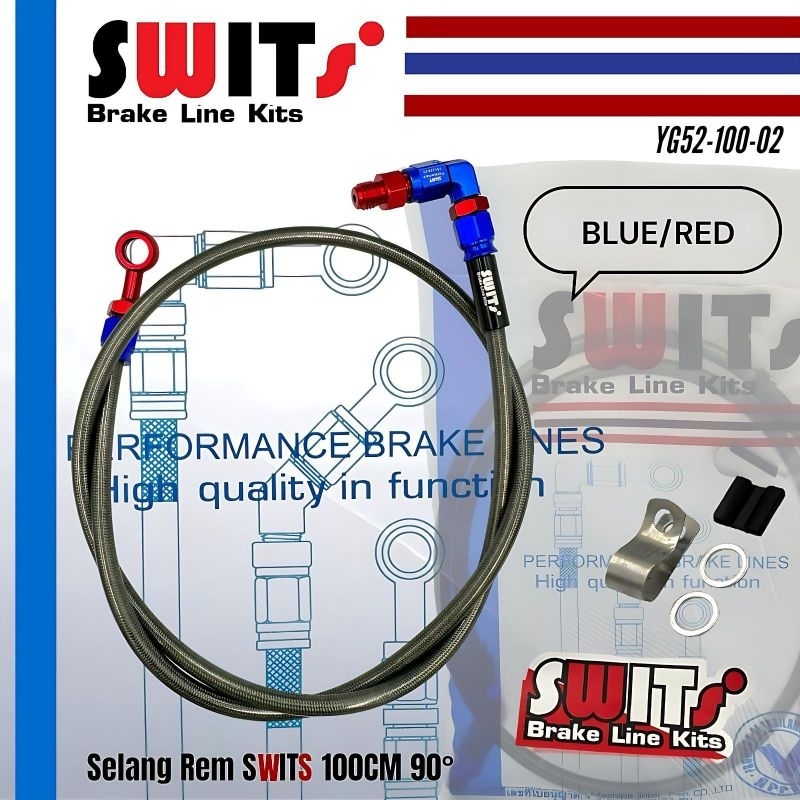 Jual Selang Rem Swits Carbon 90 Derajat Ukuran 92cm Selang Rem Depan ...