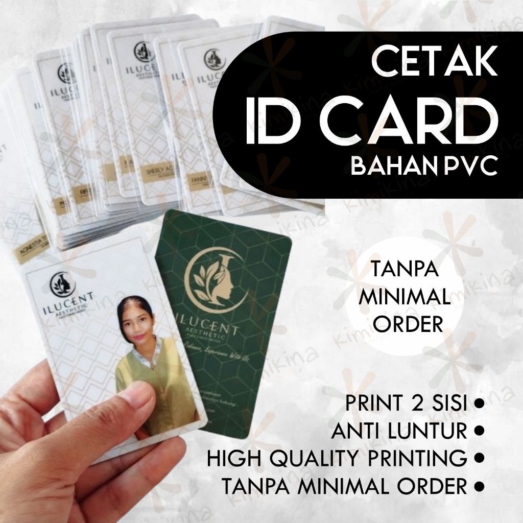 Jual CETAK ID CARD PVC CUSTOM / KTA / TANDA PENGENAL / NAME TAG | Shopee Indonesia