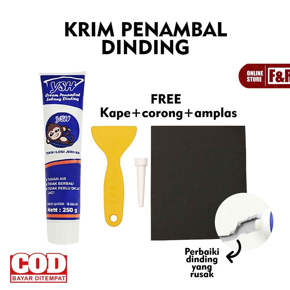 Jual Meroket Dempul Tembok Krim Penambal Dinding Wall Repair Pasta ...