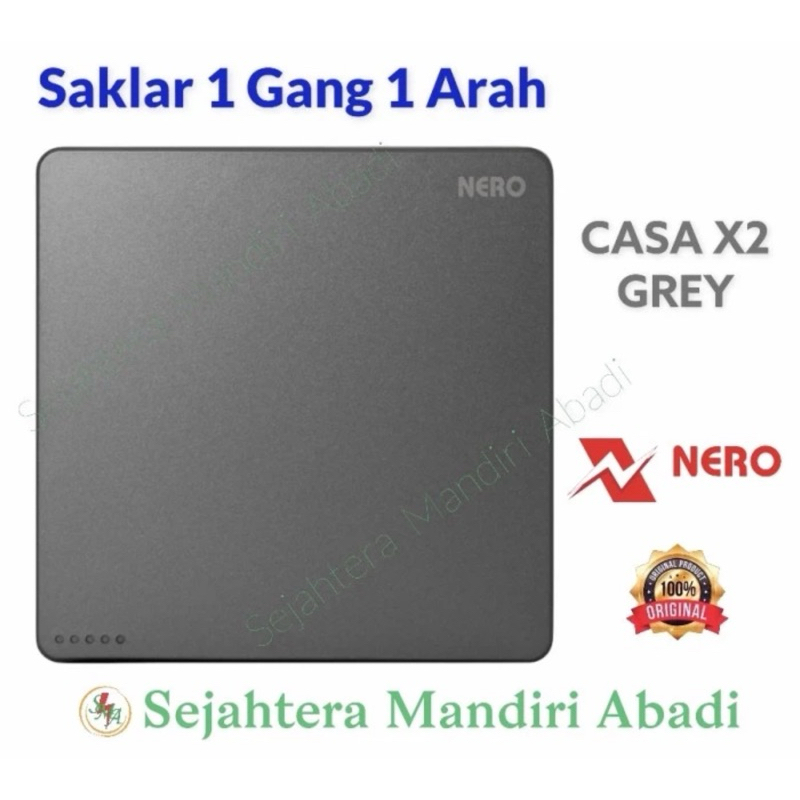 Jual Saklar 1 Gang 1 Arah Nero Casa X2 Grey Saklar Tunggal Engkel Abu-abu | Shopee Indonesia