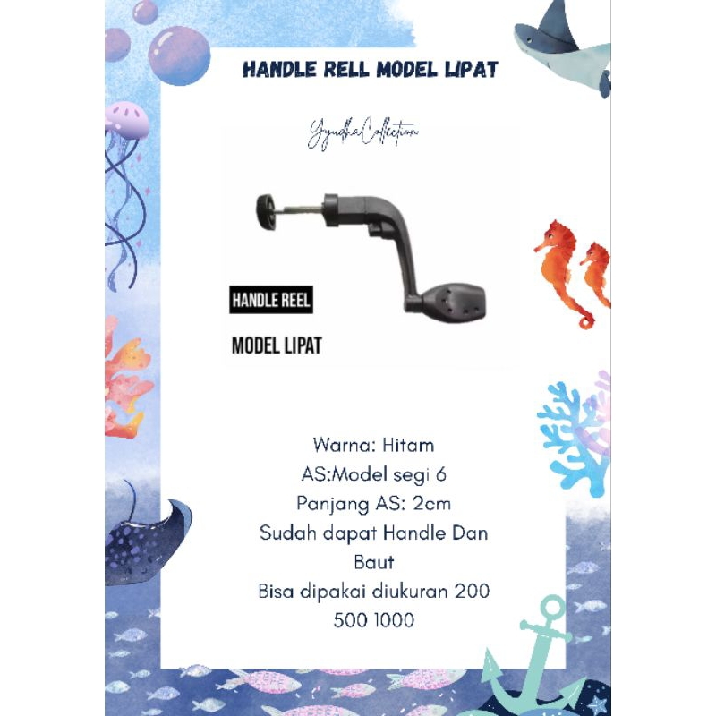 Jual HANDLE RELL MODEL LIPAT + BAUT COCOK UNTUK UKURAN 200 500 1000 ...