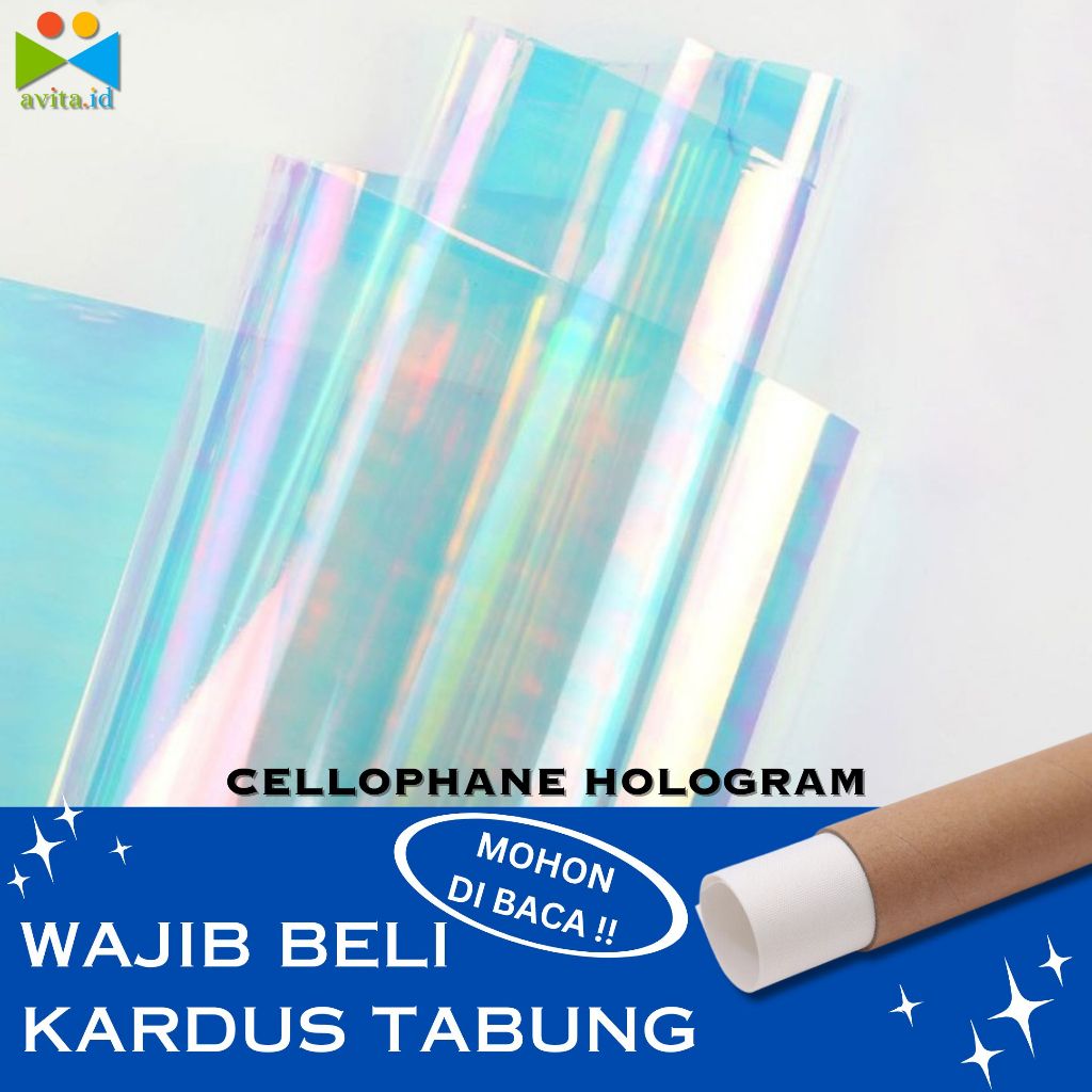 Jual avita.id 1 Lembar Cellophane Hologram / Kertas Hologram Bahan ...