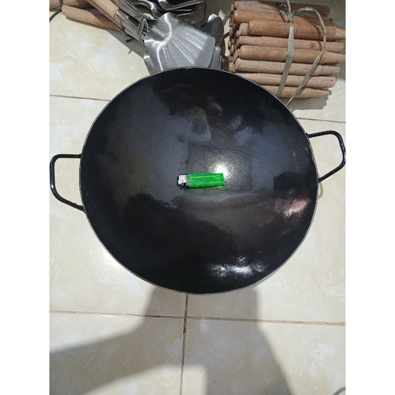 Jual WAJAN BAJA ANTI LENGKET 35cm // WOK SEASONING // Wajan Baja ...