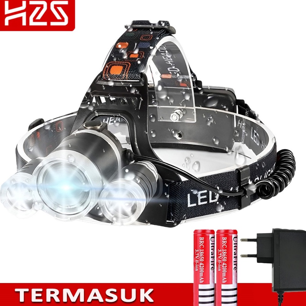Jual Obral Pesanan PAKET Senter Kepala LED Headlamp Cree XML T6 5 Lumens System Cas | Shopee ...
