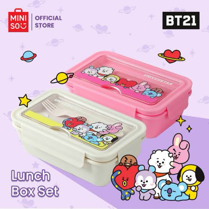 Jual MINISO Lunch box/tempat makan 1 susun/tempat makan/tempat bekal ...