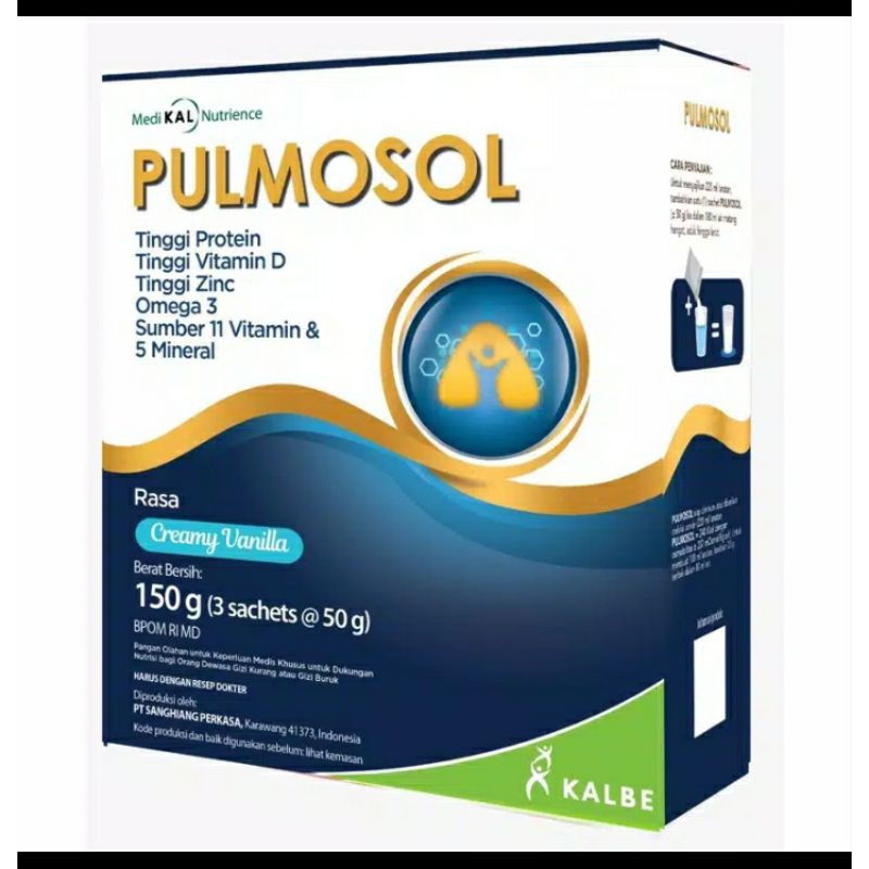 Jual PULMOSOL CREAMY VANILA 150 GRAM (3 SACHET @ 50 GRAM) | Shopee ...