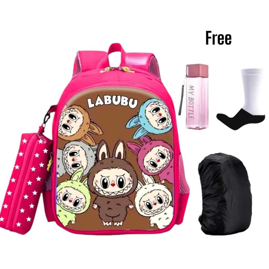 Jual BOOM BAGS (COD) TAS SEKOLAH ANAK LABUBU VIRAL - RANSEL ANAK PAUD TK SD FREE 3 ITEM ...