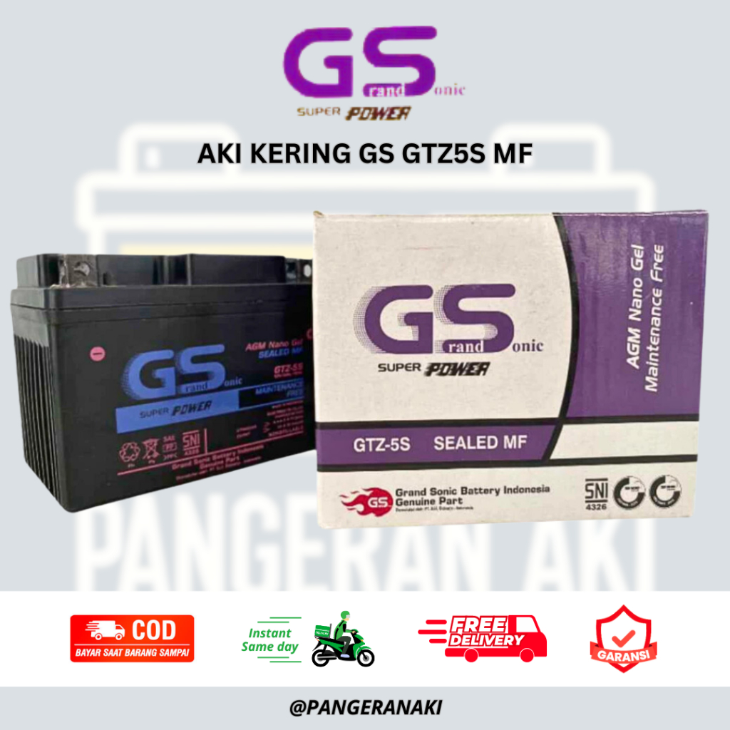 Jual Aki Motor Beat, Vario 110, Scoopy, Revo, Supra X 125 GS GTZ5S MF ACCU KERING | Shopee Indonesia