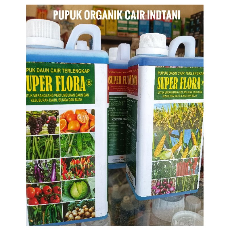 Jual Pupuk Cair Organik Super Flora 1 Liter | Shopee Indonesia