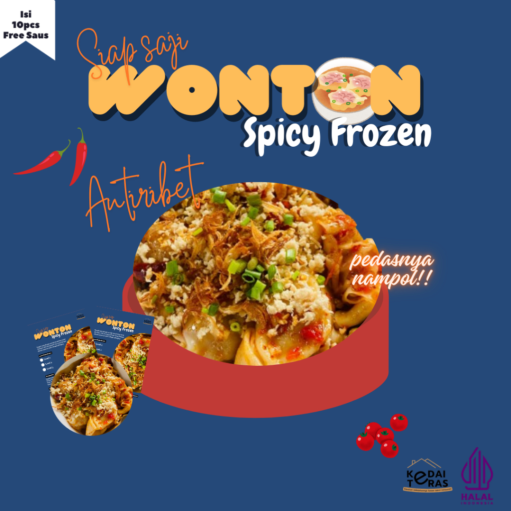 Jual Wonton Spicy Frozen Food | Wonton Bumbu Jebew Pedas 100% Halal ...