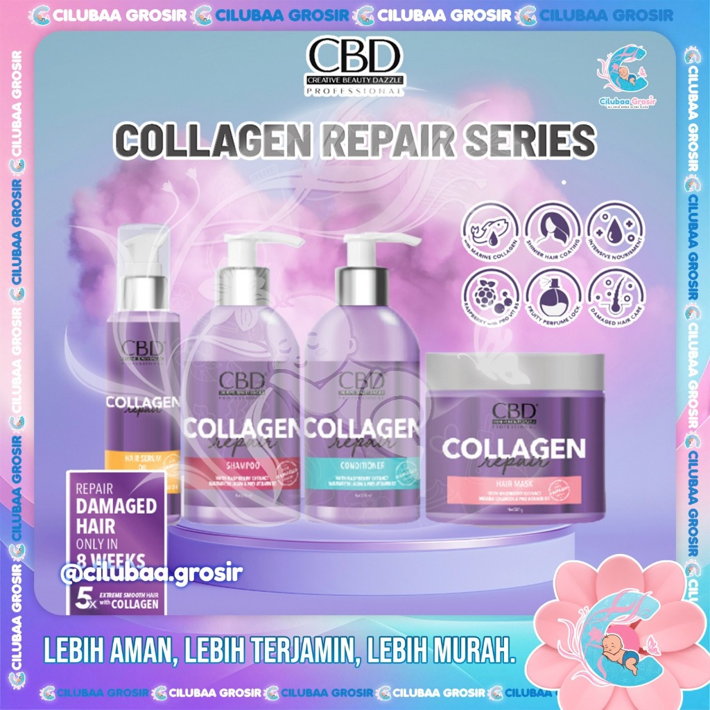 Jual CBD Collagen Repair Series Hair Mask || Hair Shampoo ...