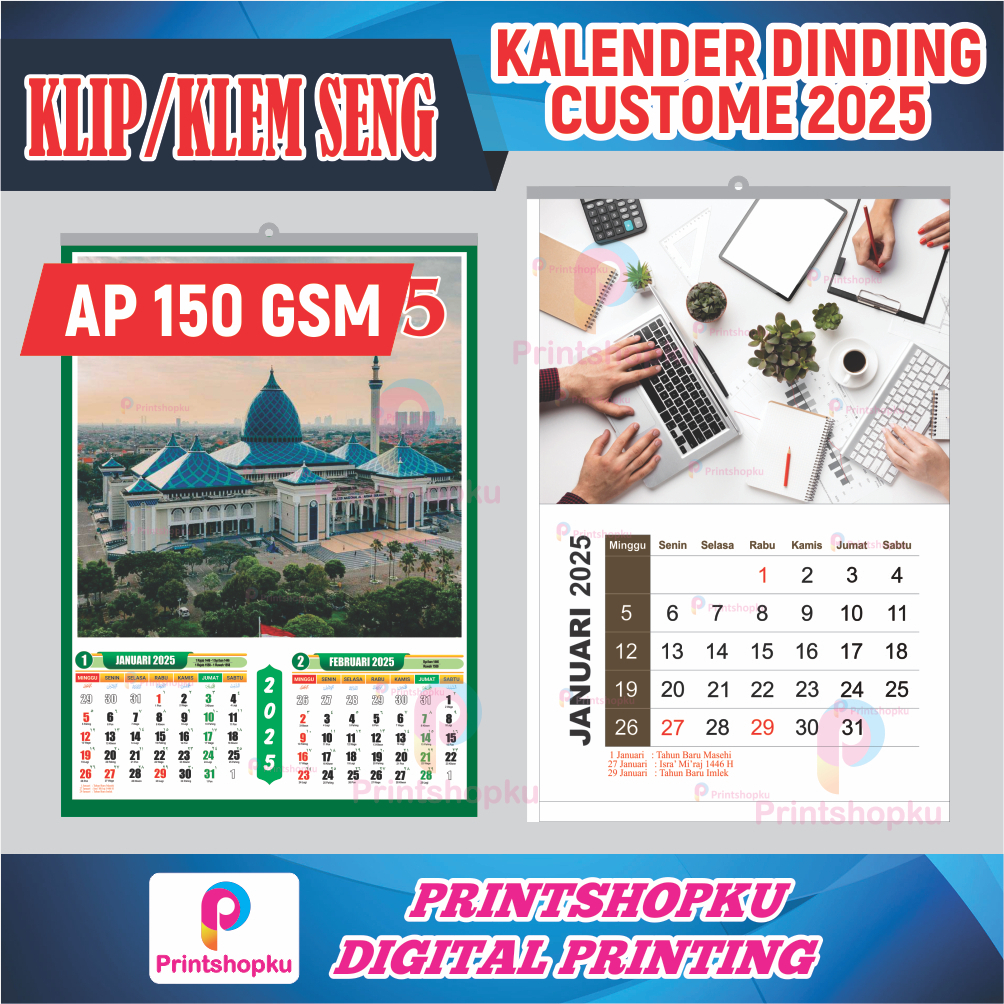 Jual KALENDER DINDING 2025 AP 150 GSM KALENDER 2025 KALENDER KAMPANYE 2025 KALENDER BISNIS 2025 ...
