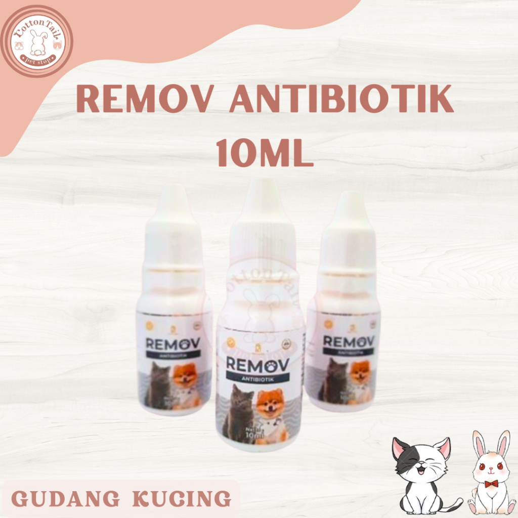 Jual REMOV Obat Antibiotik Kucing & Anjing 10ml | Shopee Indonesia