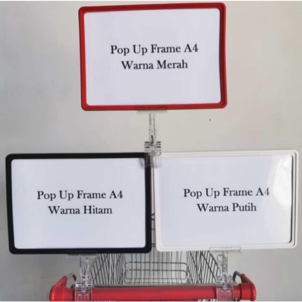 Jual Pop Up Frame Promotion Board Ukuran A4 Jepitan Tiang Promo ...