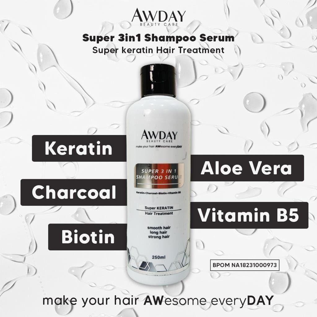 Jual Awday SUPER 3in1 shampoo serum 250ml | Shopee Indonesia
