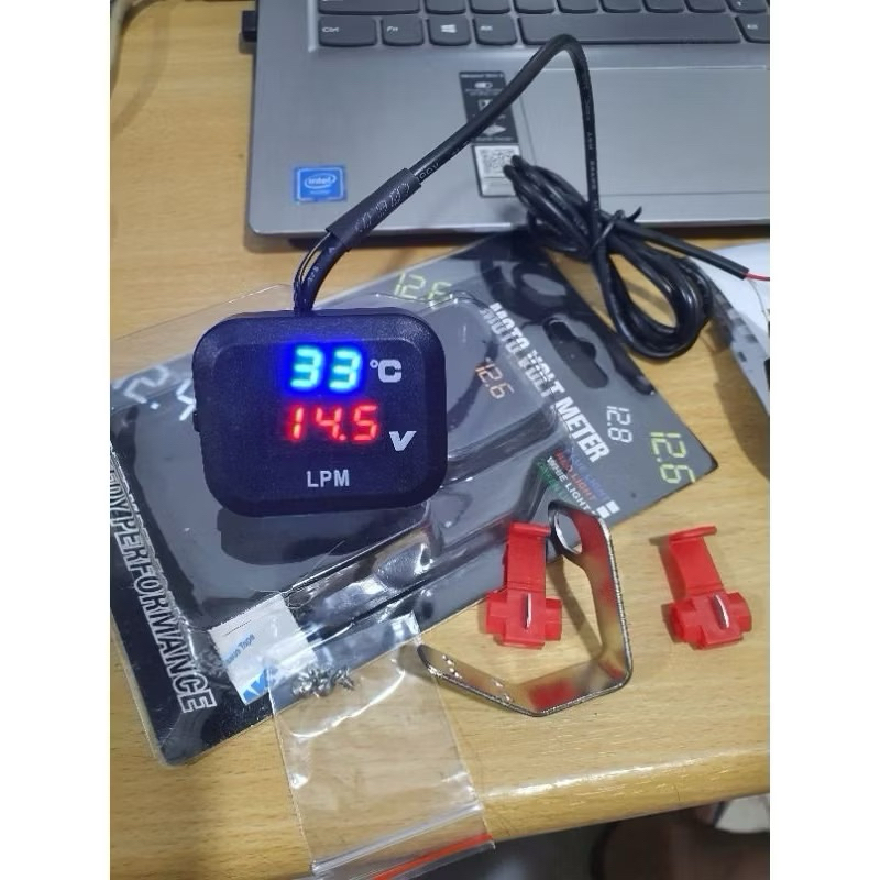 Jual VOLTMETER VOLT METER MODEL KOSSO 3 IN 1 USB CHARGER TERMOMETER DIGITAL SUHU TEGANGAN AKI ...