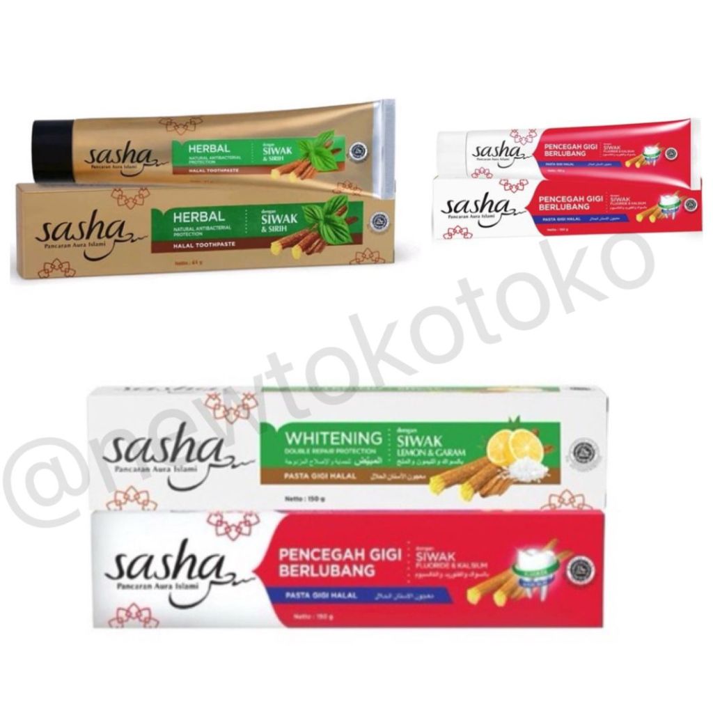 Jual SASHA Sasha Toothpaste Pasta Gigi WHITENING | PENCEGAH GIGI ...