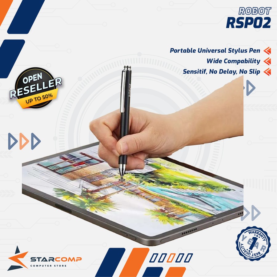 Jual Stylus Pen Robot RSP02 Universal Capacitive Stylus Pen Android ...
