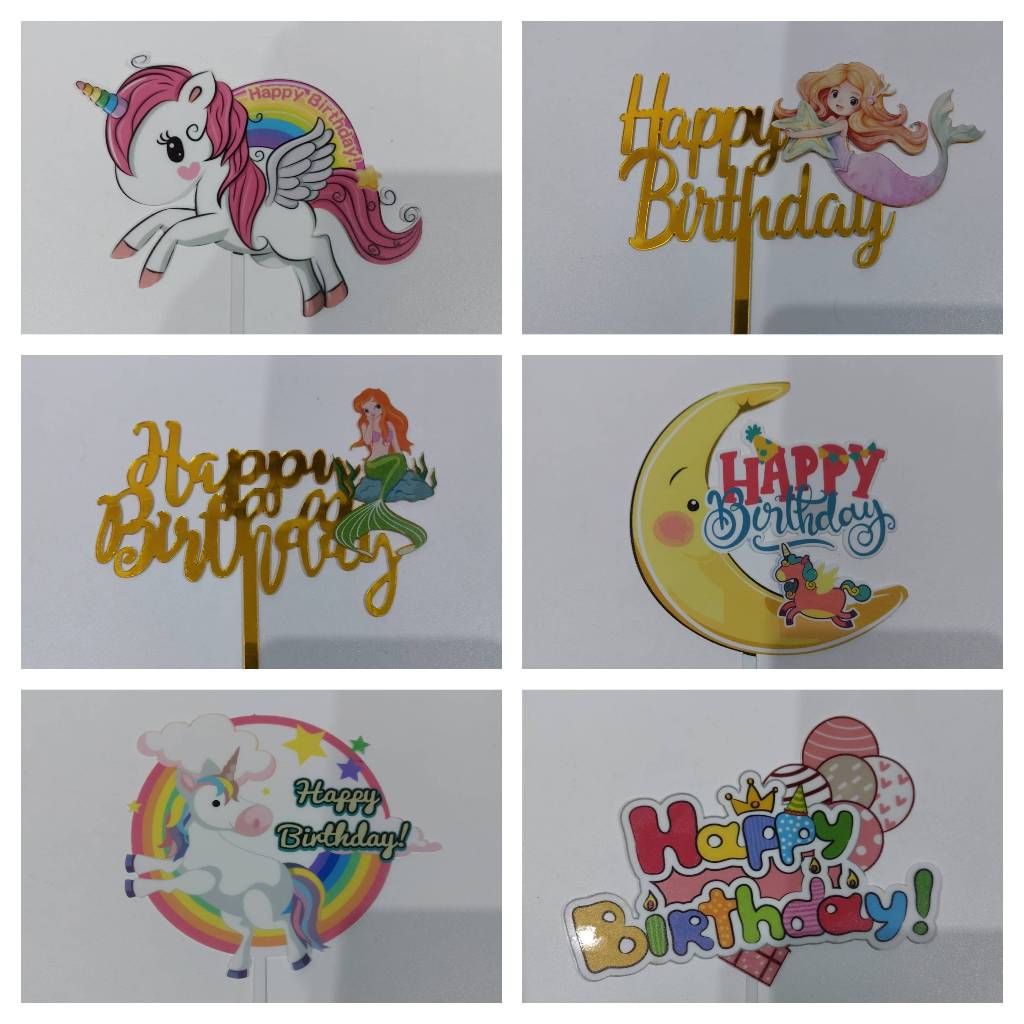 Jual Toper Tusuk Cake Topper Kue Ulang Tahun Tart Happy Birthday Ultah ...