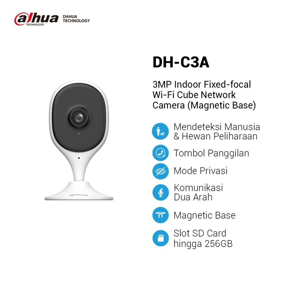 Jual Dahua Cctv Indoor 3MP Wi-Fi Camera DH-C3A | Shopee Indonesia