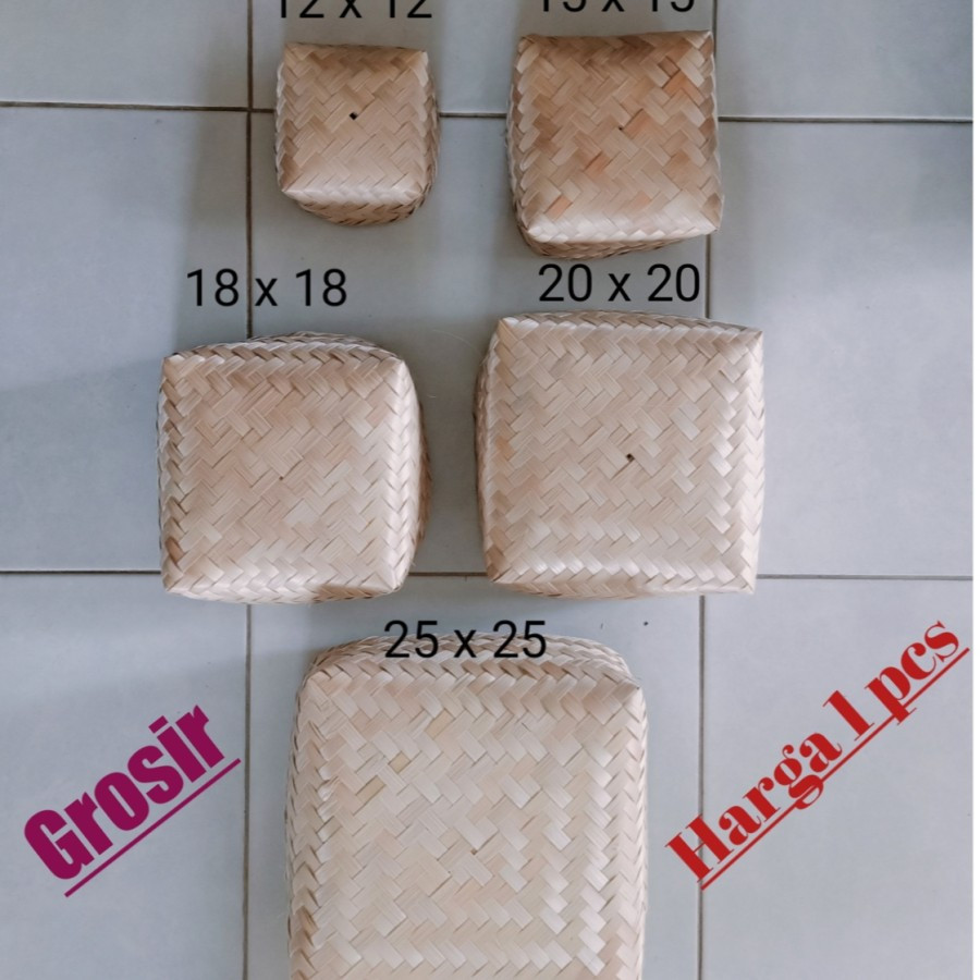 Jual (10 pasang) besek keranjang anyaman bambu pring tempat hantaran ...