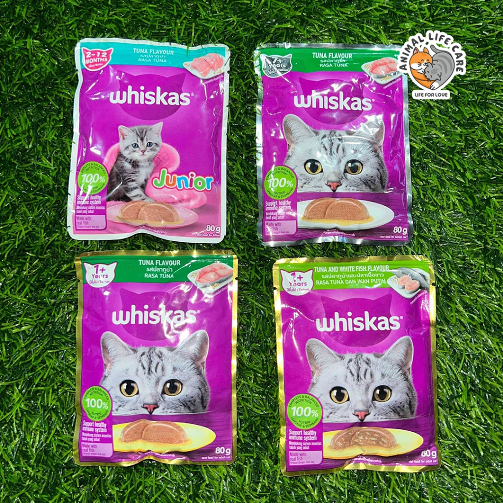 Jual WHISKAS POUCH 80GR MAKAN BASAH WISHKAS WETFOOT JUNIOR ADULT 80GR ...