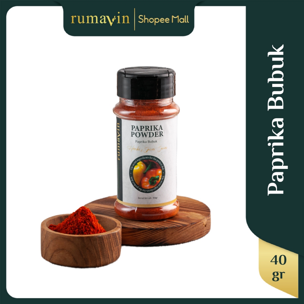 Jual Rumavin - Premium Rempah Paprika Powder / Paprika Bubuk Botol 40gr ...