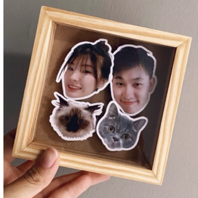 Jual Mini family photo 3D / foto keluarga / foto lucu / foto mama anak ...