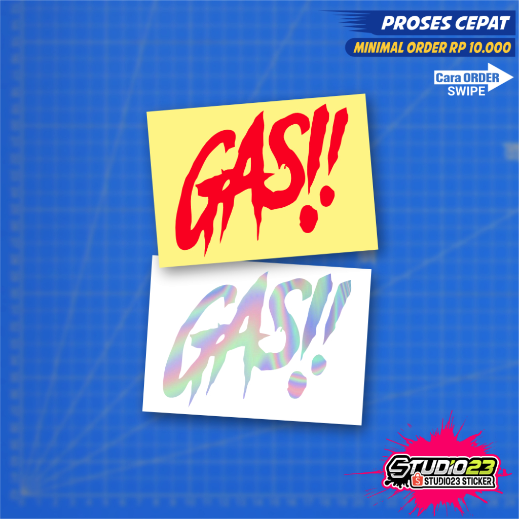 Jual Stiker GAS Cutting sticker GAS!! Hologram | Shopee Indonesia