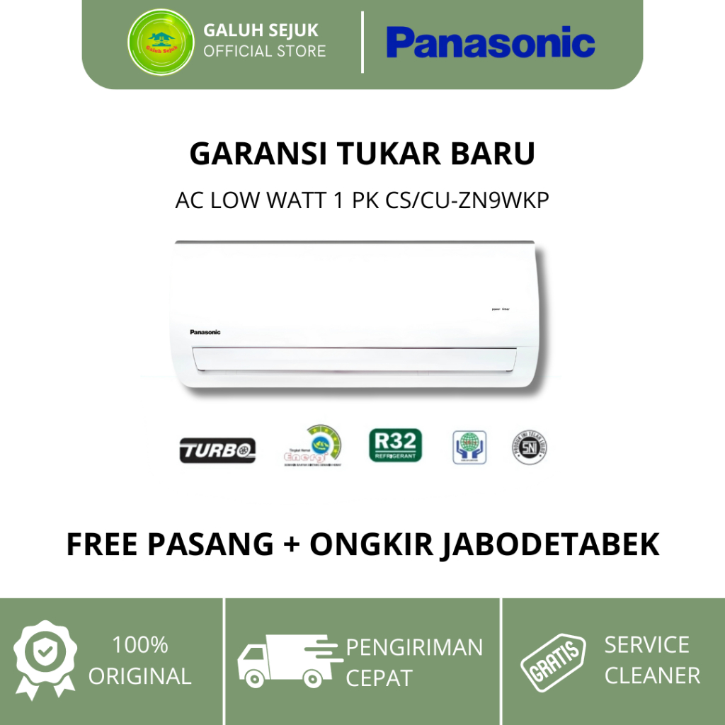 Jual PANASONIC AC LOW WATT 1 PK CS/CU-ZN9WKP - AC PANASONIC 1PK ...