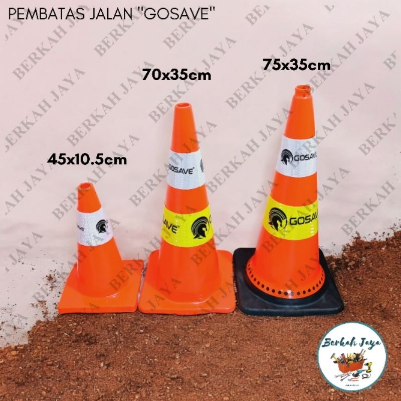 Jual Pembatas Jalan Safety Traffic Cone 70 cm Lentur | Kerucut Lalulintas Safety | Shopee Indonesia