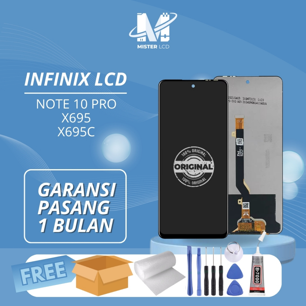 Jual LCD INFINIX NOTE 10 PRO / X695 / X695C FULLSET ORIGINAL + OPENING ...