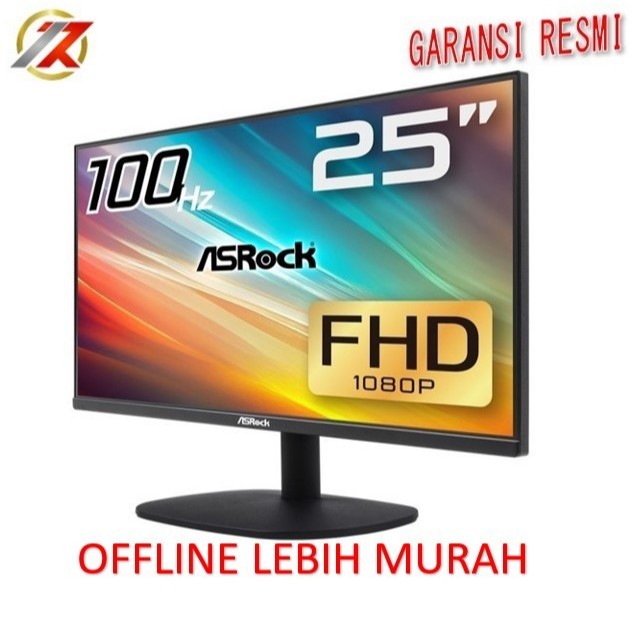Jual MONITOR ASROCK CHALLENGER CL25FF 24.5" 25 inch - IPS 100Hz 1ms ...