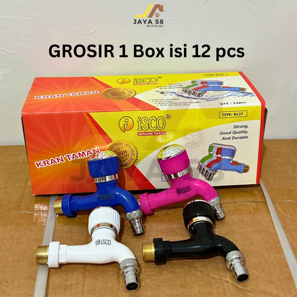 Jual GROSIR 1 Box isi 12 pcs Kran Taman Drat Kuningan Keran Air Bulat ...