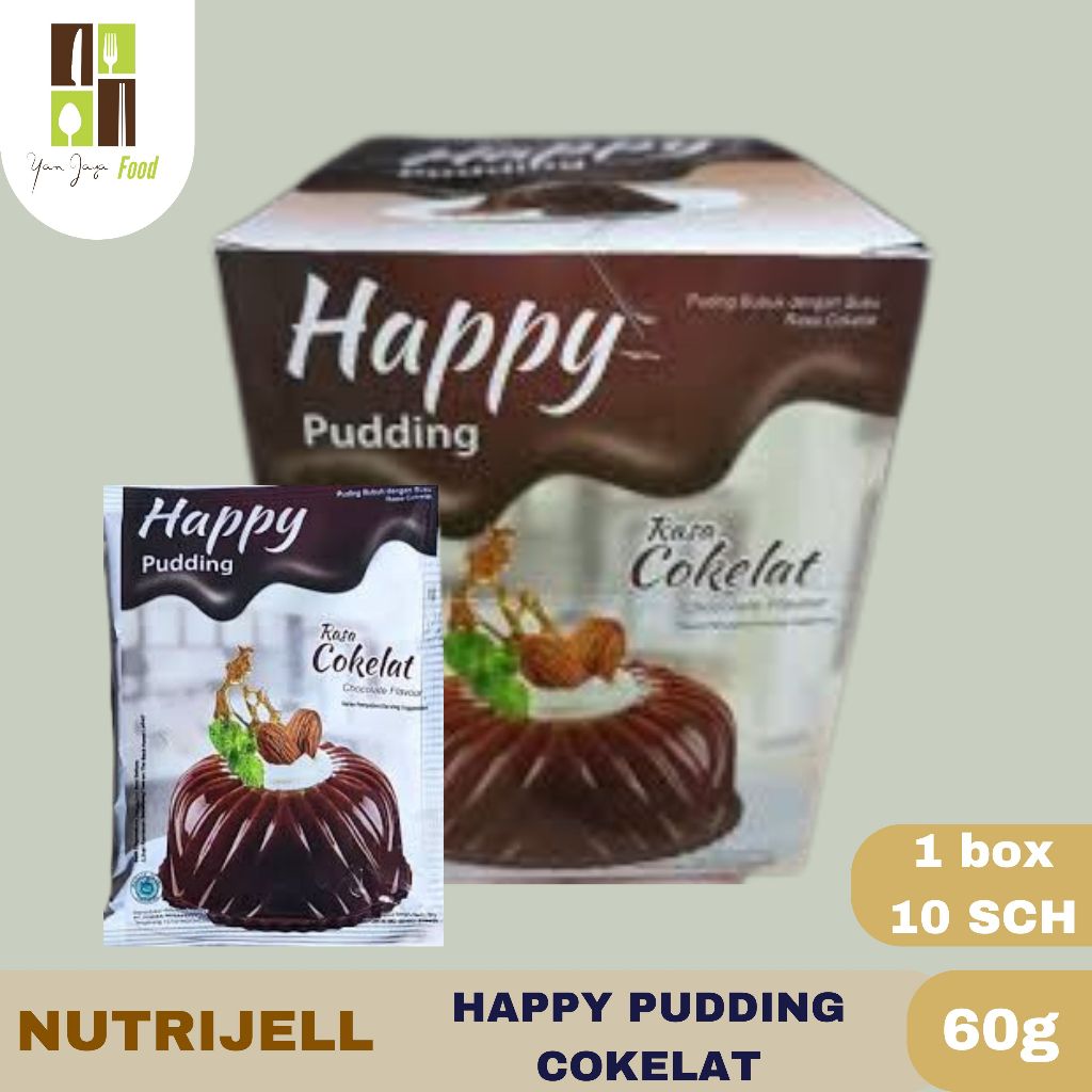 Jual Nutrijell Happy Pudding Rasa Cokelat / Stroberi / Vanila / Taro ...