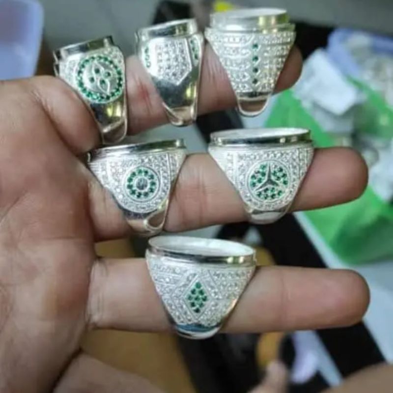 Jual cincin perak tanem full Zircon plus chrom dim 22x16 | Shopee Indonesia